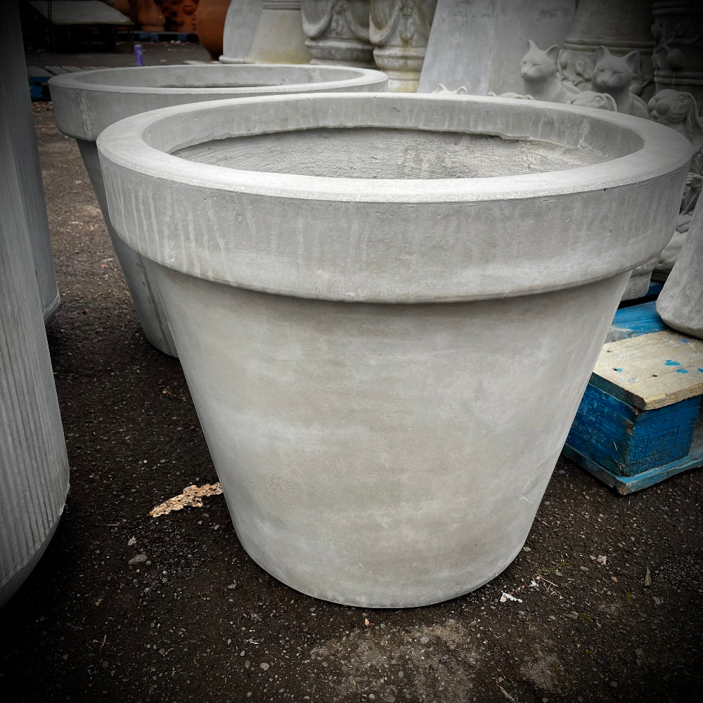 Concrete Planter | Round, Tapered, Border, 22" x 18 (Local or Freight ...