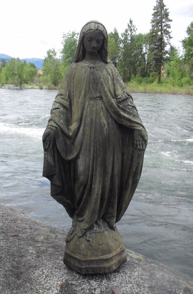 Religious Statuary | Virgin Mary, Large, Stained (Local or Freight onl ...