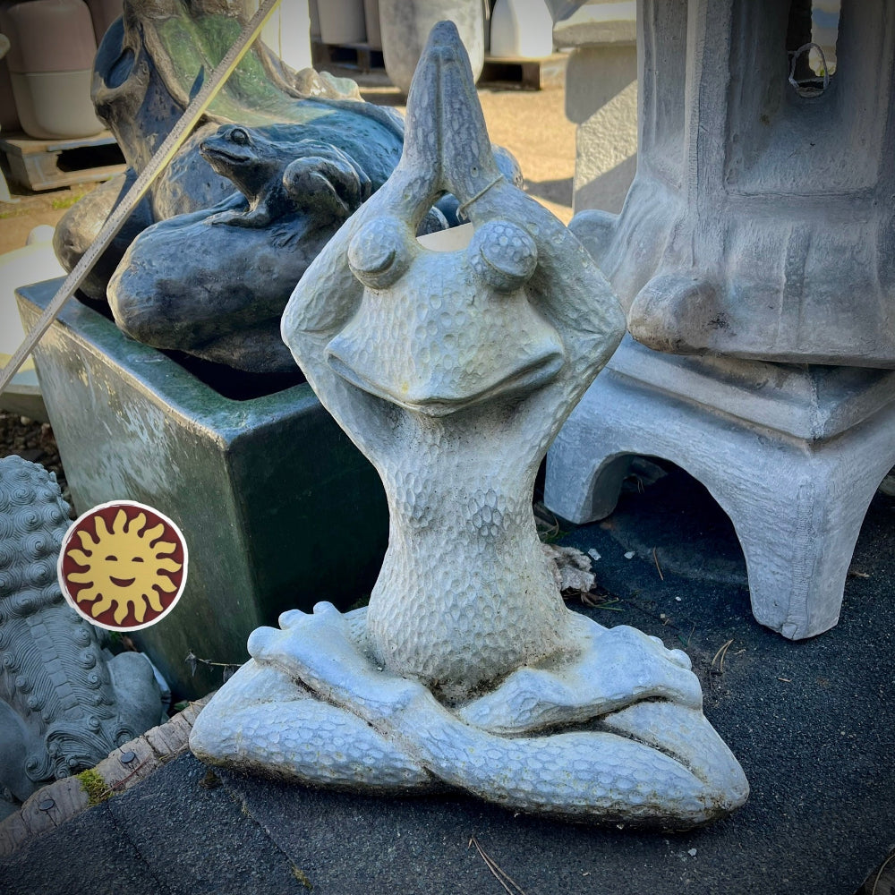 Statue, Animal | Yoga Frog Statue, Na – Little Baja Home & Garden Decor