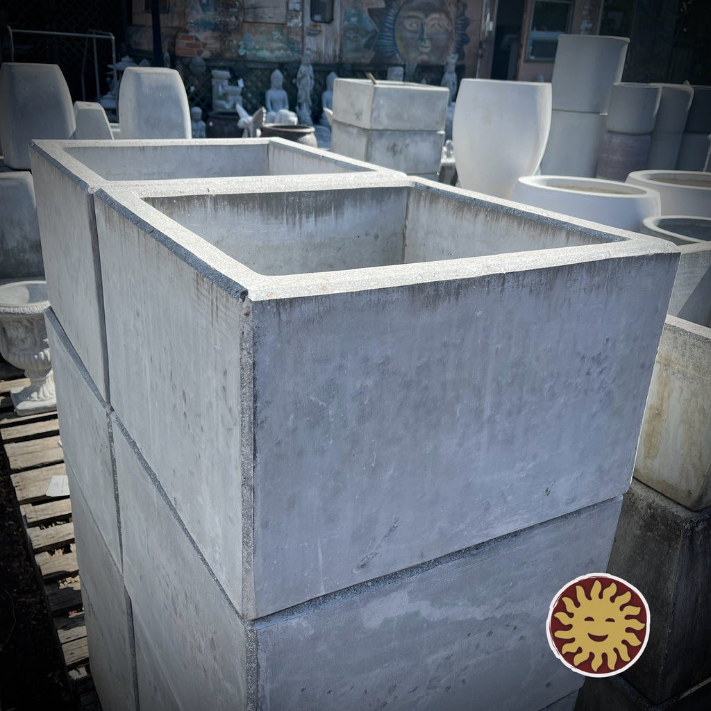 Concrete Planter | Square, Short (19" & 24")(In-Store Only) – Little ...