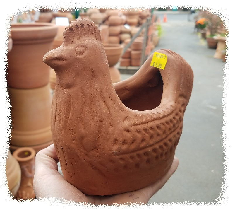 Terra Cotta Planter | Chicken Pots (Three Sizes: Small, Medium & Large ...