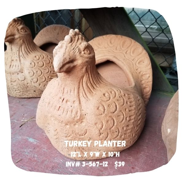 Terra Cotta Planter | Turkey Planter (Two Sizes; Medium & Large ...