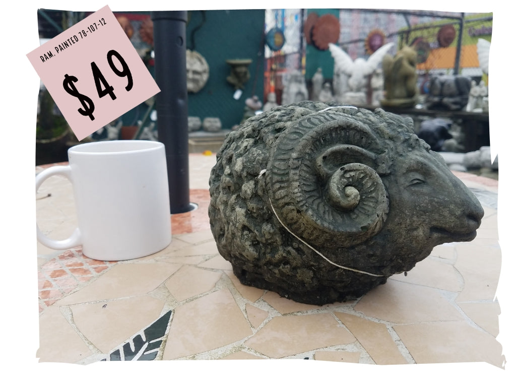 Statue, Animal | Ram Statue, Small, Painted – Little Baja Home & Garden ...